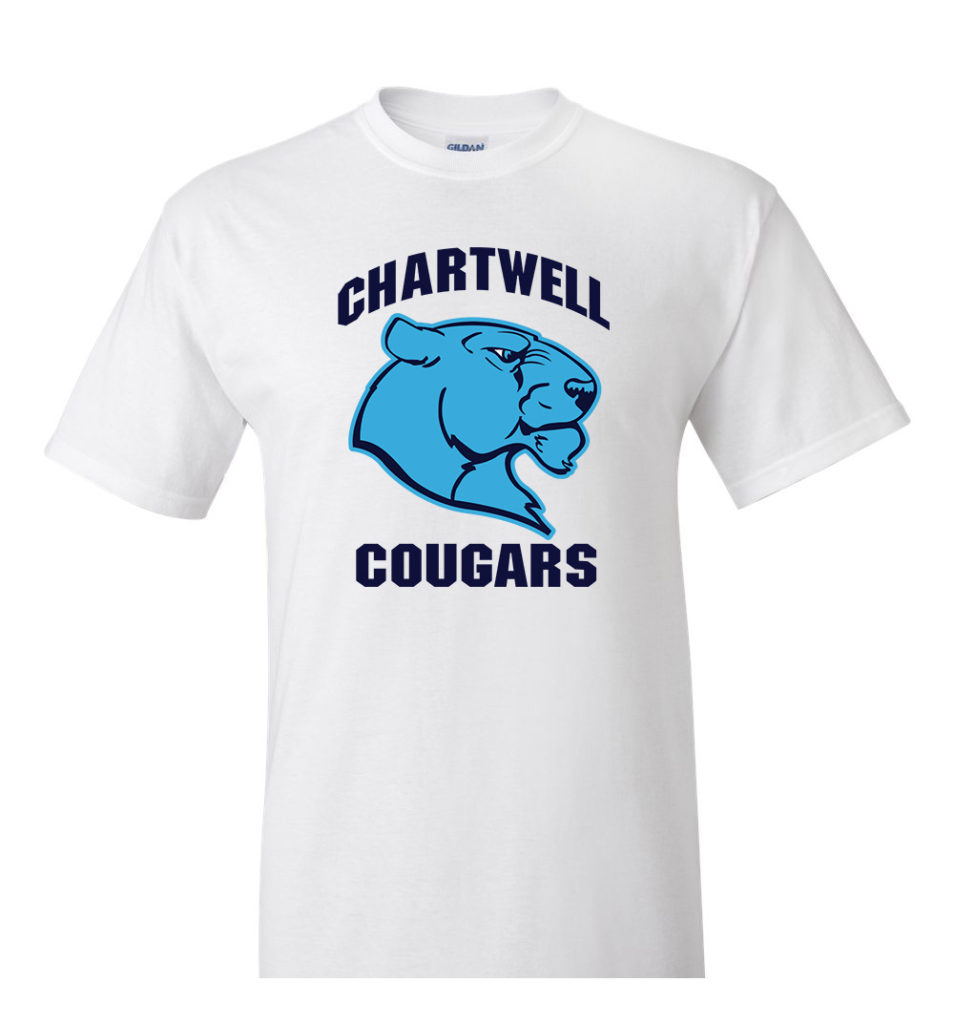 White t-shirt – Chartwell logo | Chartwell Elementary School